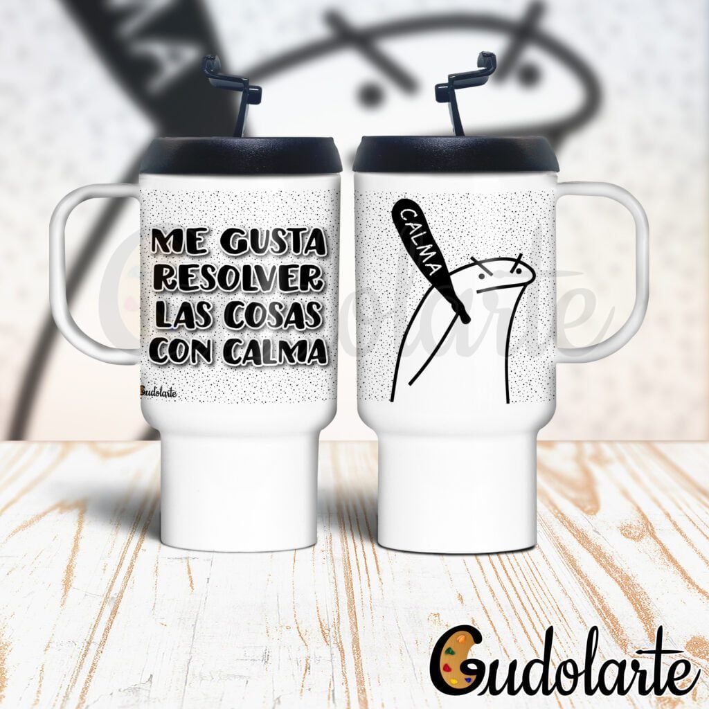 Jarro plástico personalizado Flork las cosas con calma | Tazas ...